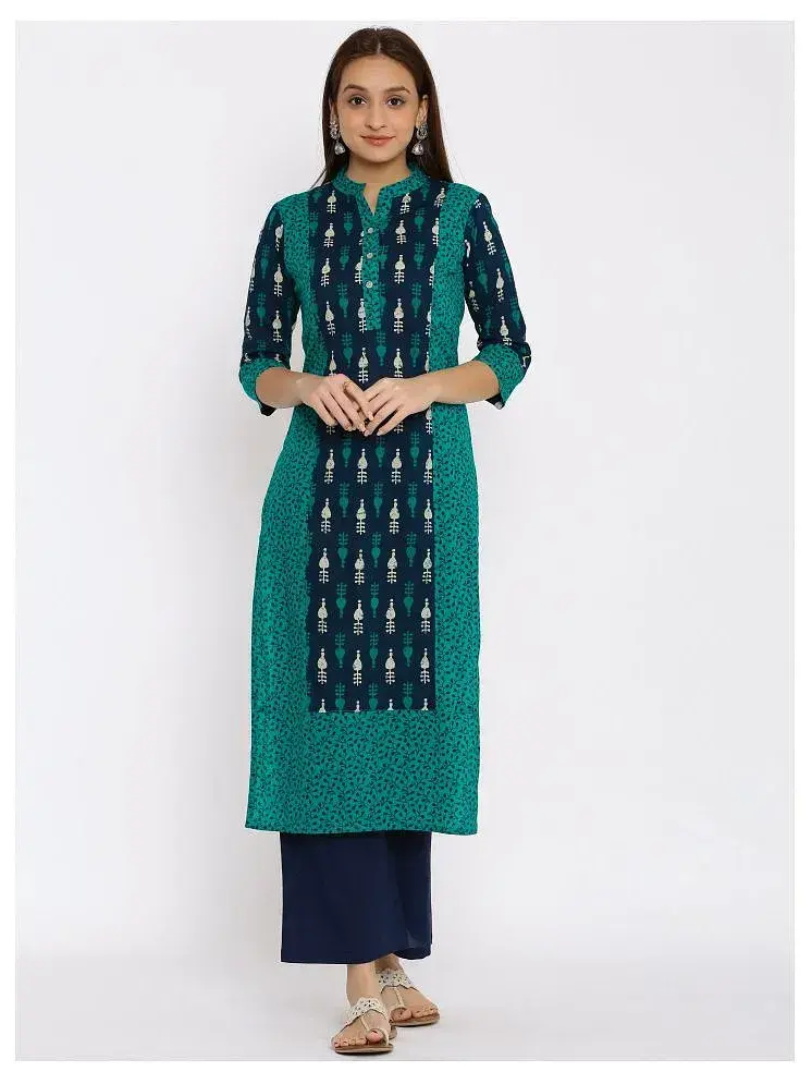 SAART BUNAAI Cotton Kurti With Palazzo Stitched Suit Price in India Buy SAART BUNAAI Cotton Kurti With Palazzo Stitched Suit Online at Snapdeal